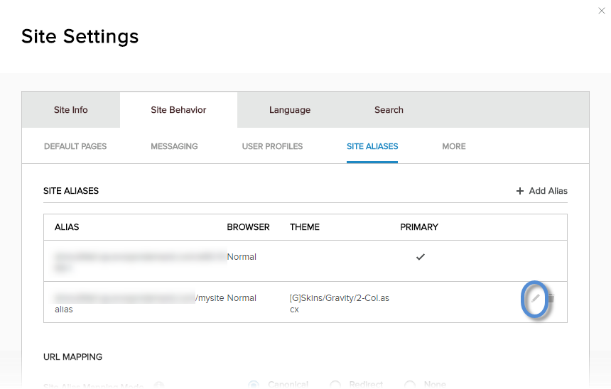 Change The Primary Site Alias DNN Docs